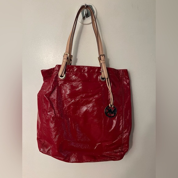 Michael Kors | Bags | Authentic Michael Kors Red Patent Leather Bag ...